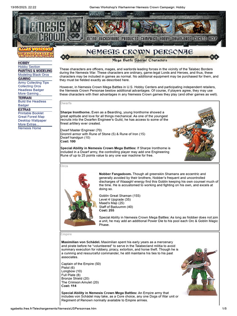 Warhammer Nemesis Crown Characters Guide | PDF | Fantasy