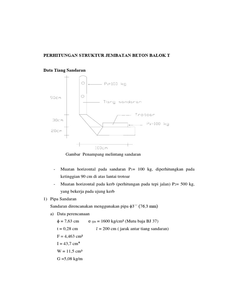 Perencanaan Jembatan Beton Balok T | PDF | Metode & Bahan Ajar