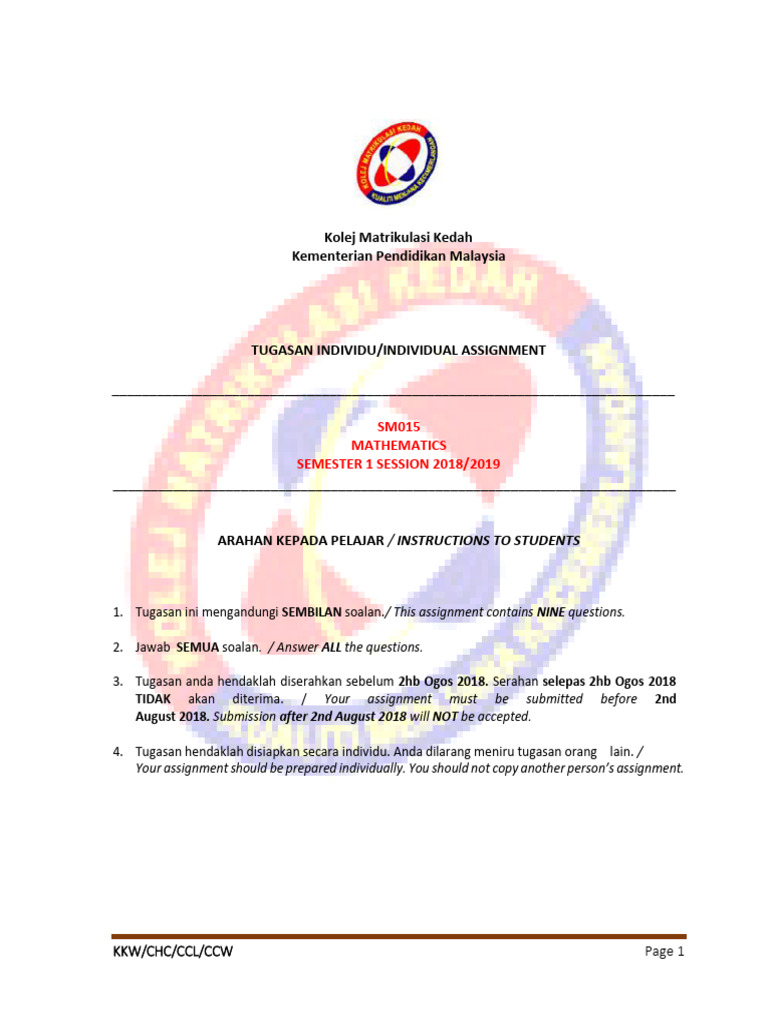 SM015 Individual Assignment | PDF