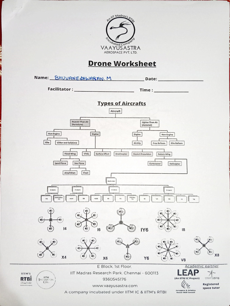 Drone Worksheet | PDF