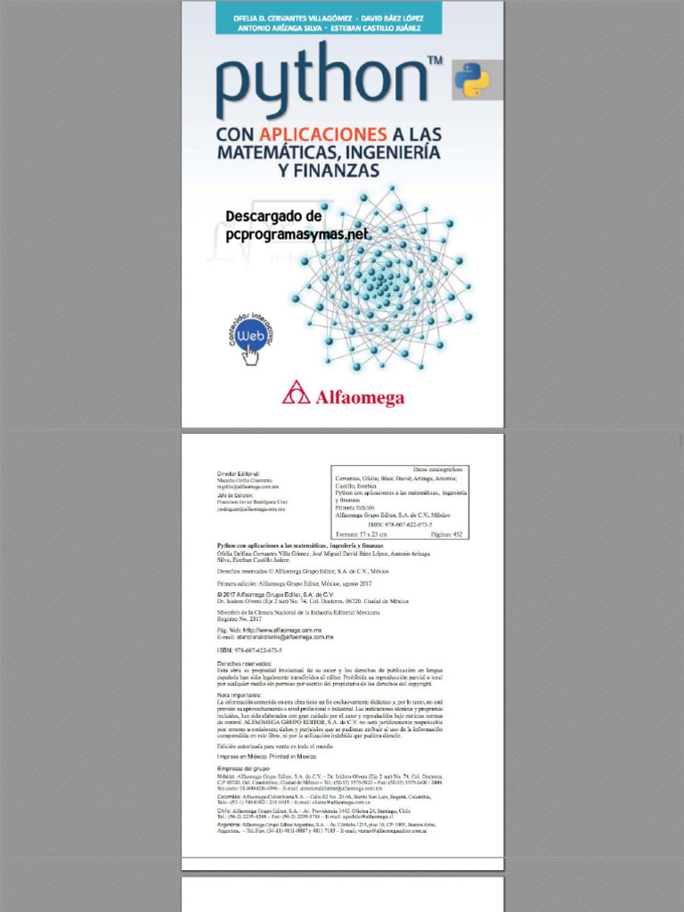 Python Con Aplicaciones A Las Matematicas Ingenieria | PDF