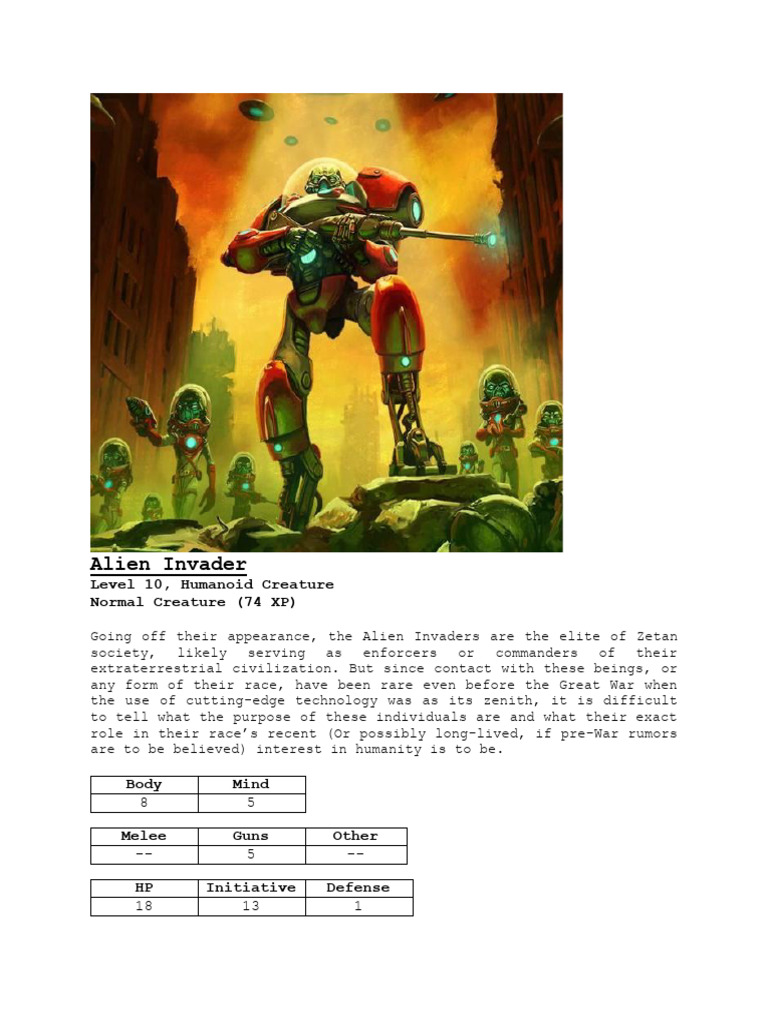 Alien Invader Fallout 76 | Download Free PDF | Military Technology
