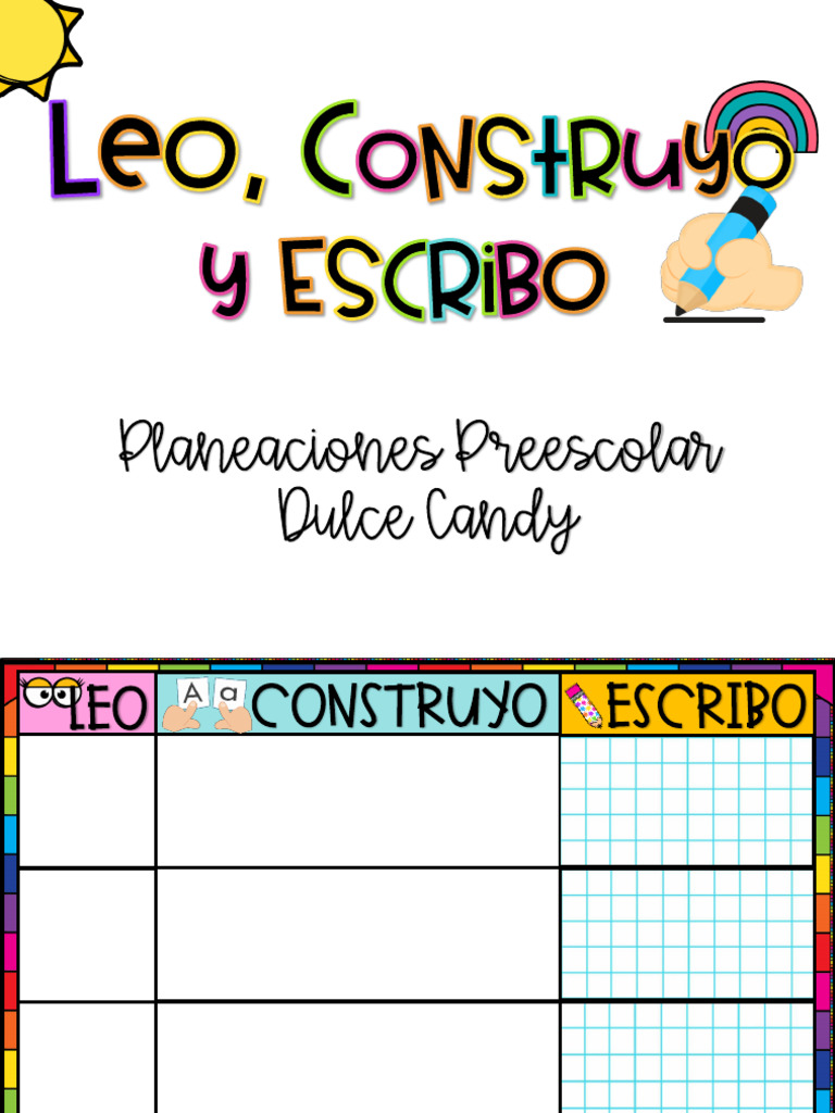 Leo, Construyo y Escribo Tableros Carta Dulce Candy | PDF
