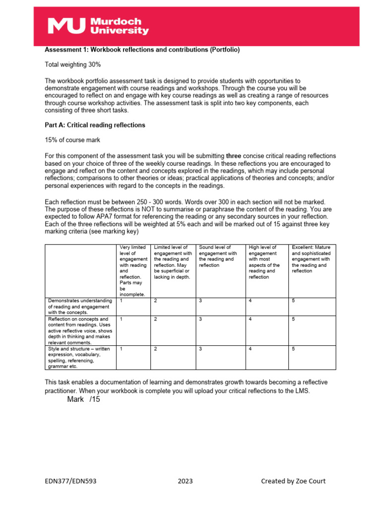 Assessment 1 EDN377 - 593 | Download Free PDF | Lesson Plan | Cognitive ...