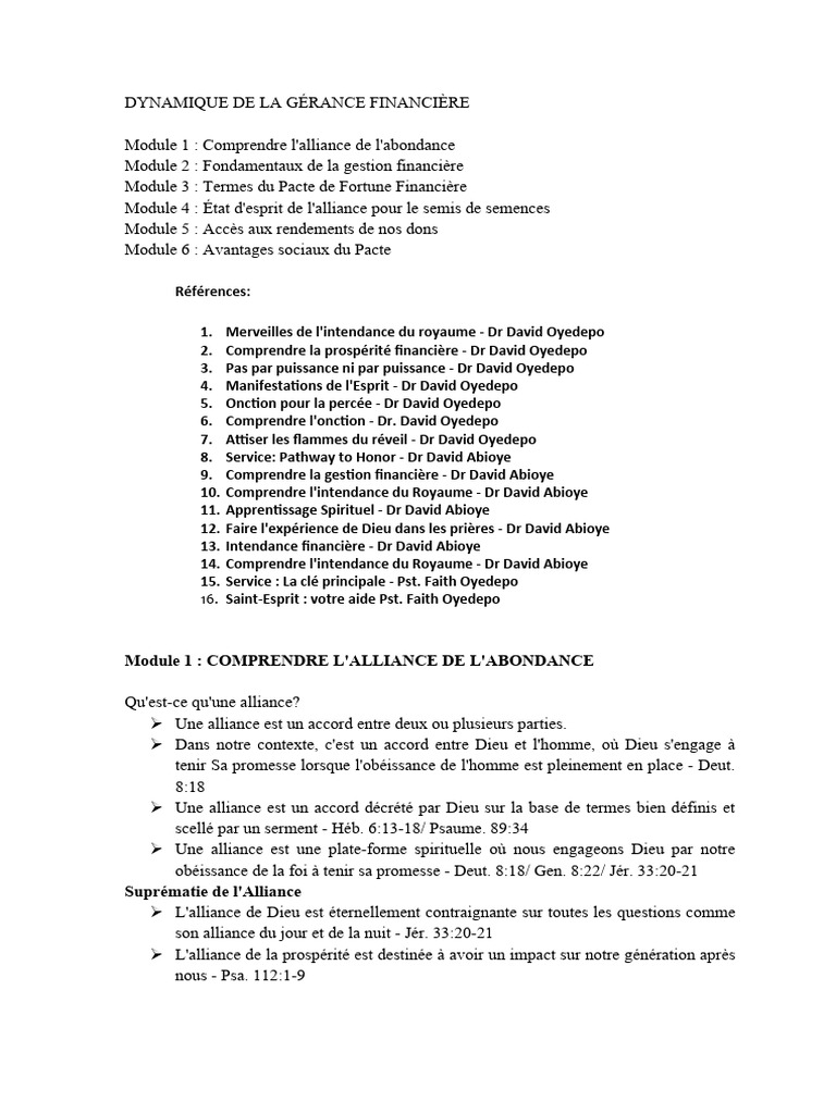 Dynamique Financière Pour L'intendance Du Royaume | PDF