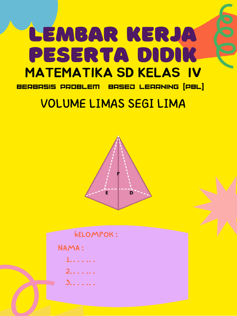 Volume Limas Segi Lima PBL Matematika SD | PDF