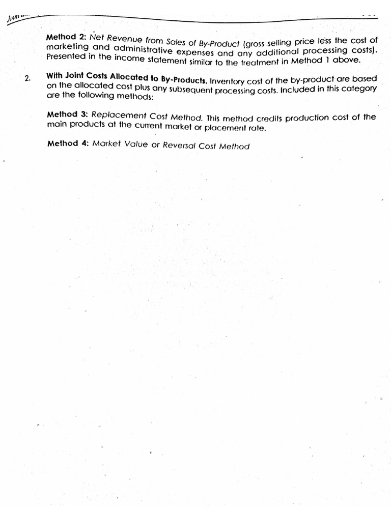 Notes To Joint and by Product | PDF