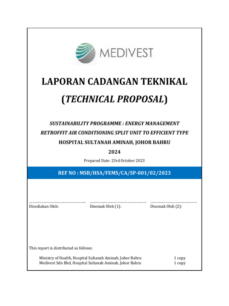 Technical Proposal AC Retroffit HSA 2024 Rev1 | PDF