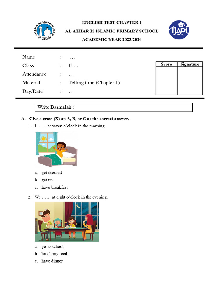 Worksheet Chapter 1 | PDF | Meal | Eating Behaviors Of Humans