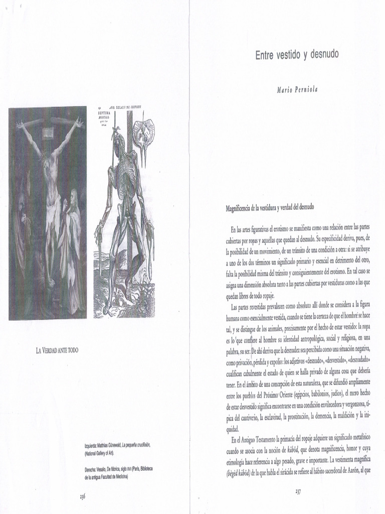 29 AGOSTO-PERNIOLA-Entre Vestido y Desnudo | PDF