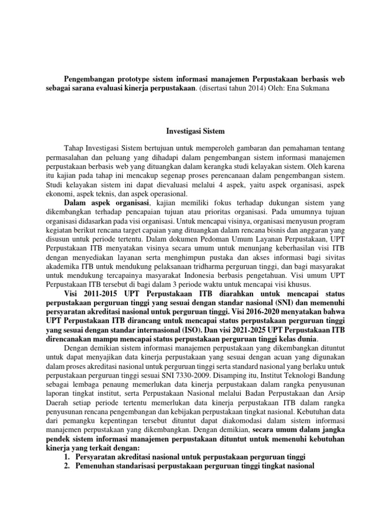 Contoh SDLC Perpustakaan ITB | PDF