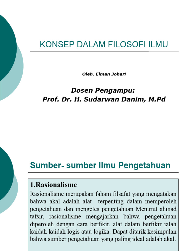 Filsafat Ilmu Elman Johari | PDF