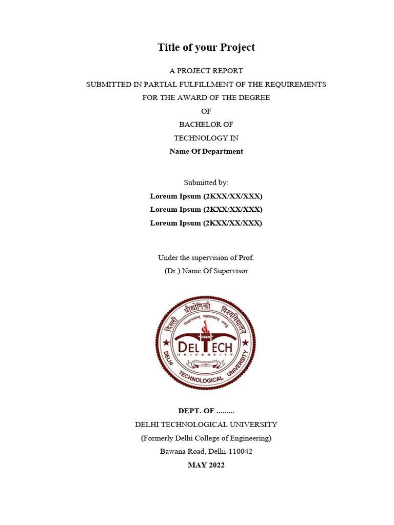 Dtu Project Template | PDF