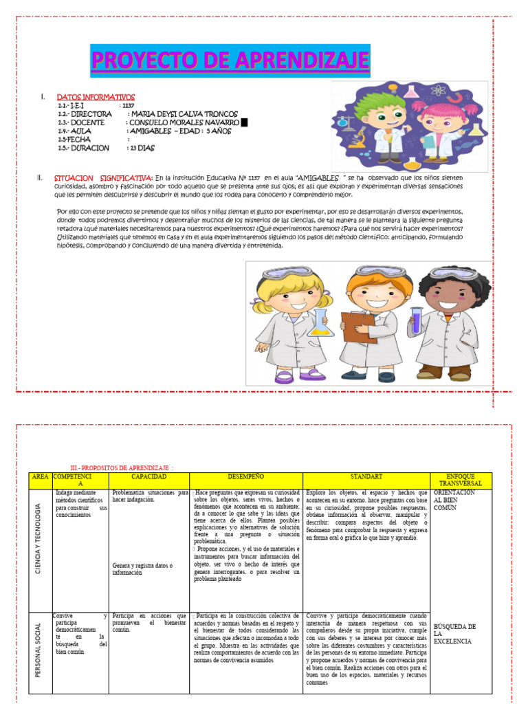 Proyecto Experimentos | PDF | Aprendizaje | Curiosidad