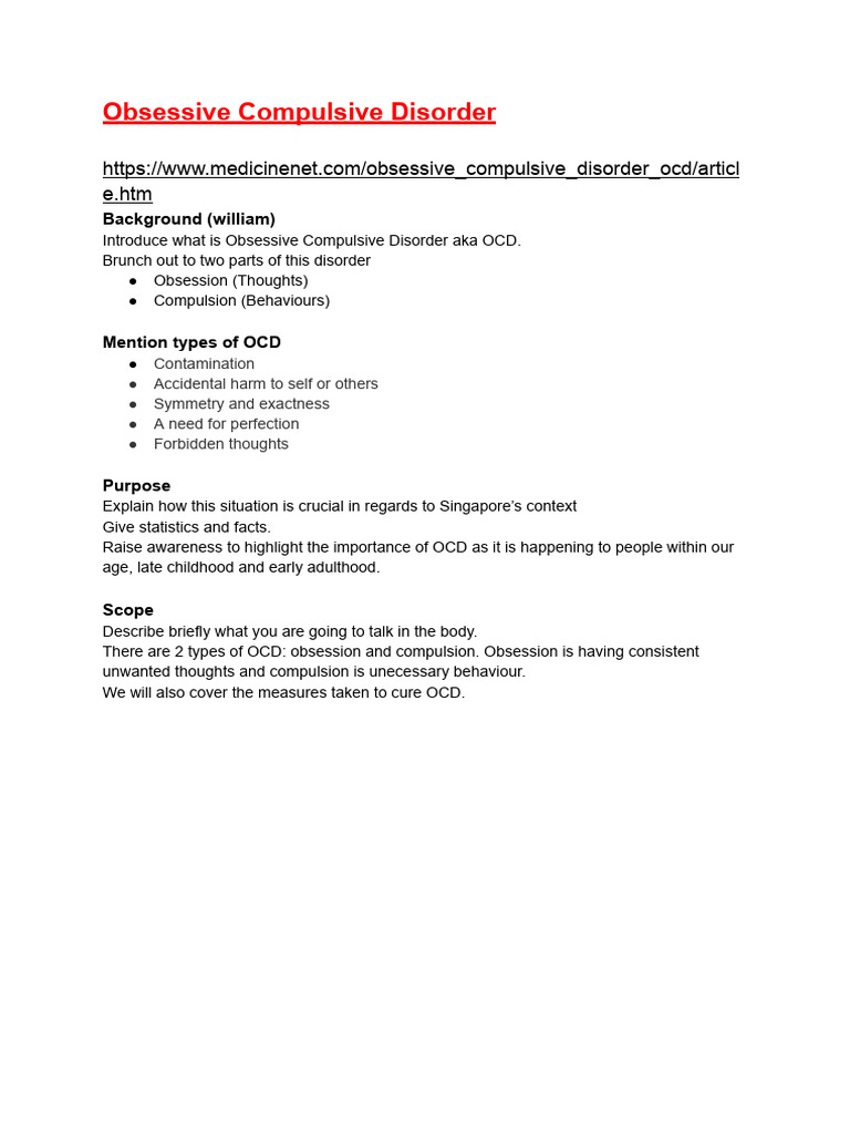 Comiss Report Assignment and Presentation PDF | PDF | Obsessive ...
