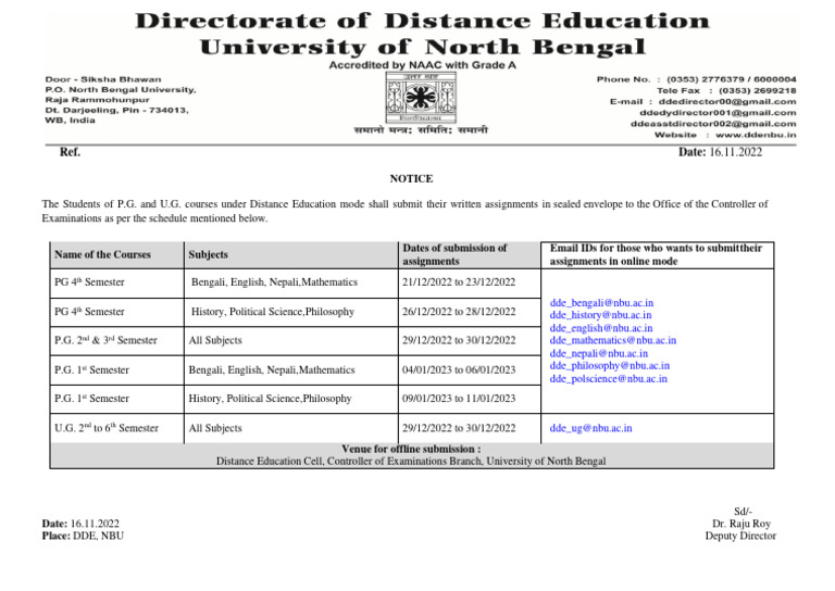Assignment Notification$221130 | PDF