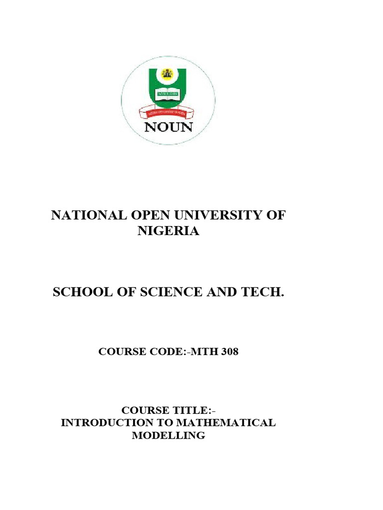 Introduction to Mathematical Modelling | PDF | Differential Equations ...