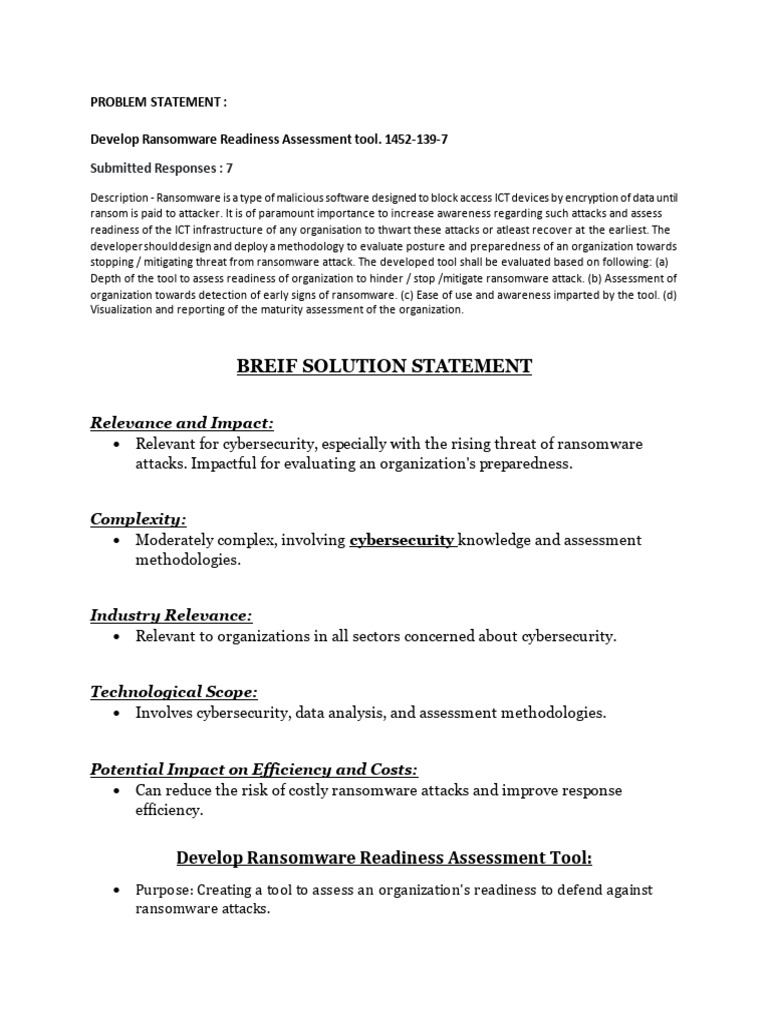 Problem Statement | PDF