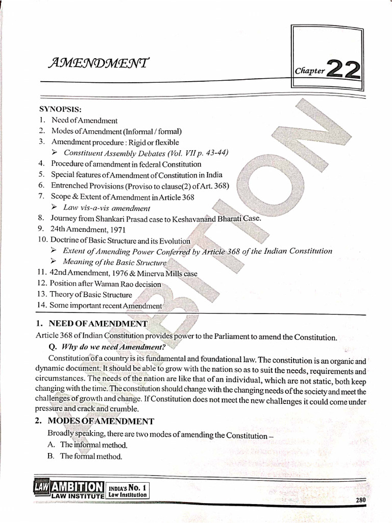 Constitutional Law CH - 22 | PDF