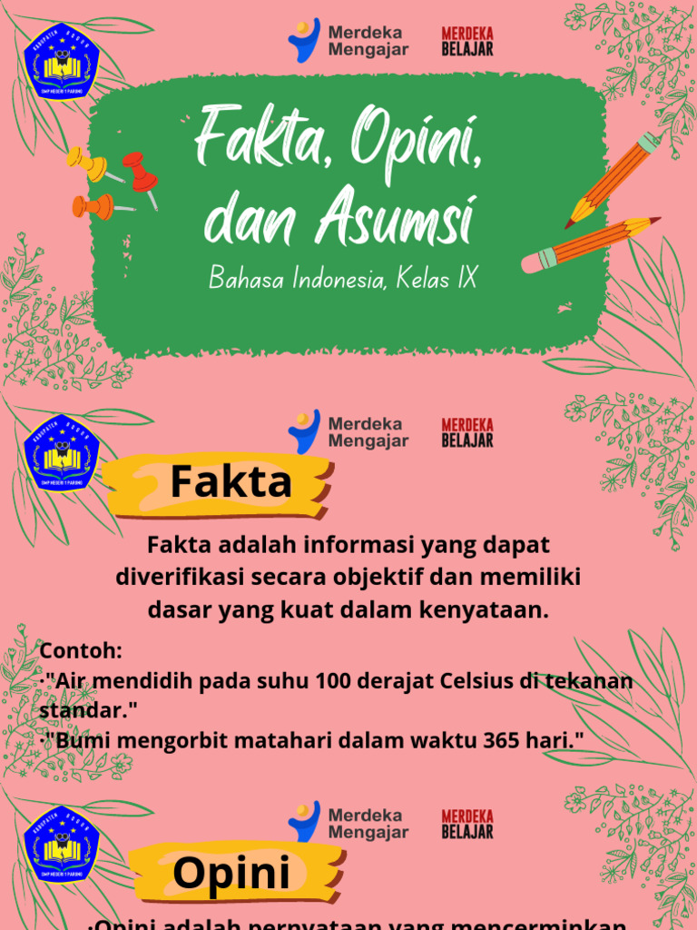 Memahami Fakta, Opini, dan Asumsi | PDF | Pengembangan Diri