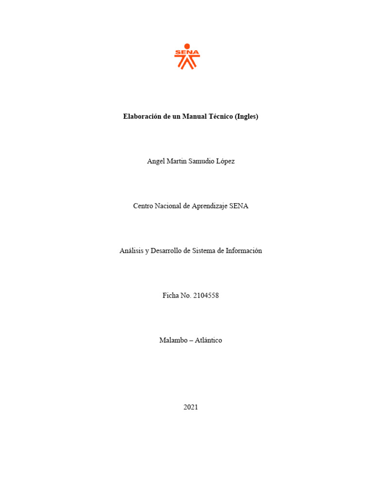 Elaboracion de Un Manual Tecnico | PDF | User (Computing) | Software