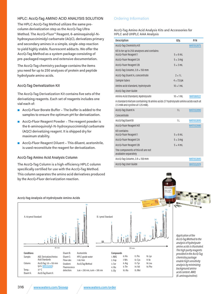 AccQ Tag Solution | PDF | High Performance Liquid Chromatography ...