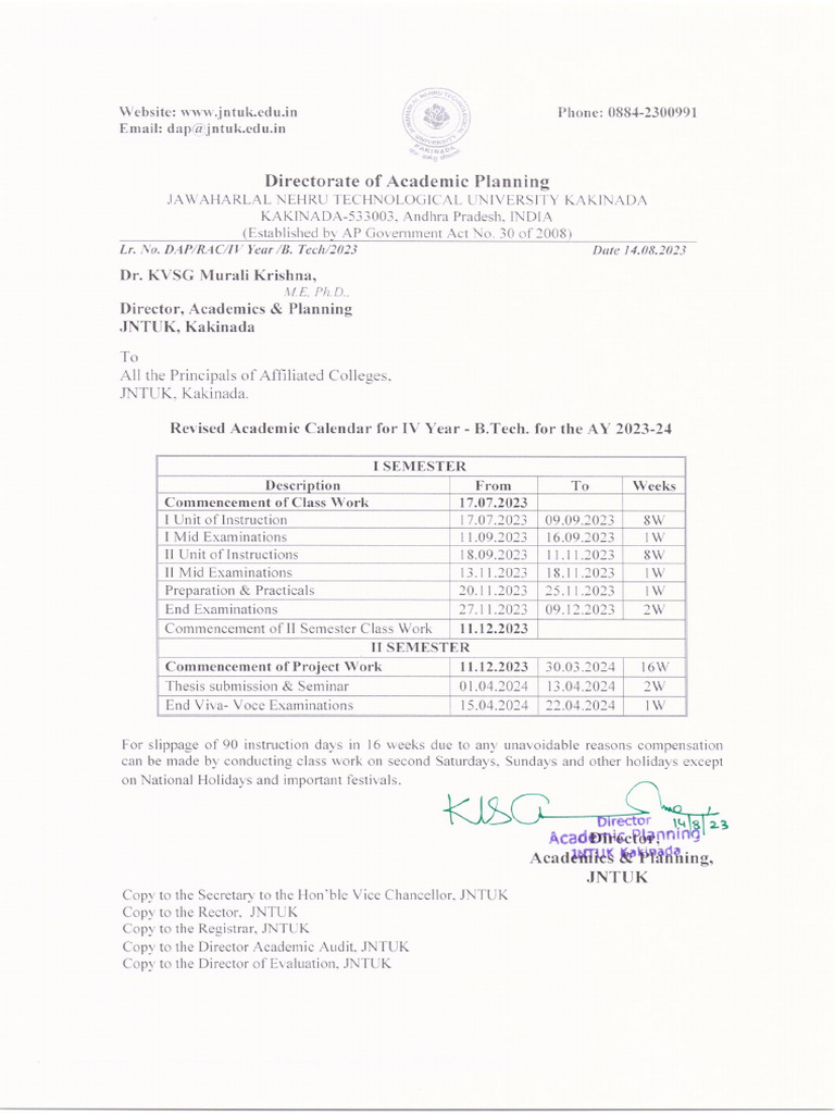 Revised IV B. Tech | PDF
