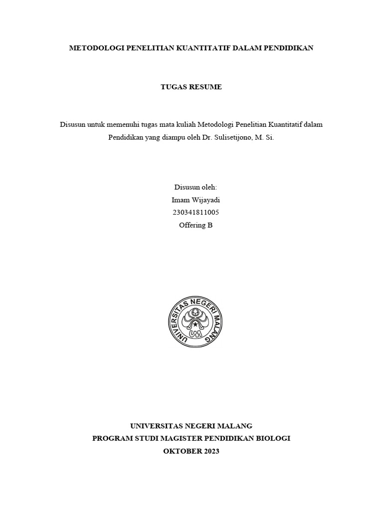 Resume 5 - Imam Wijayadi | PDF