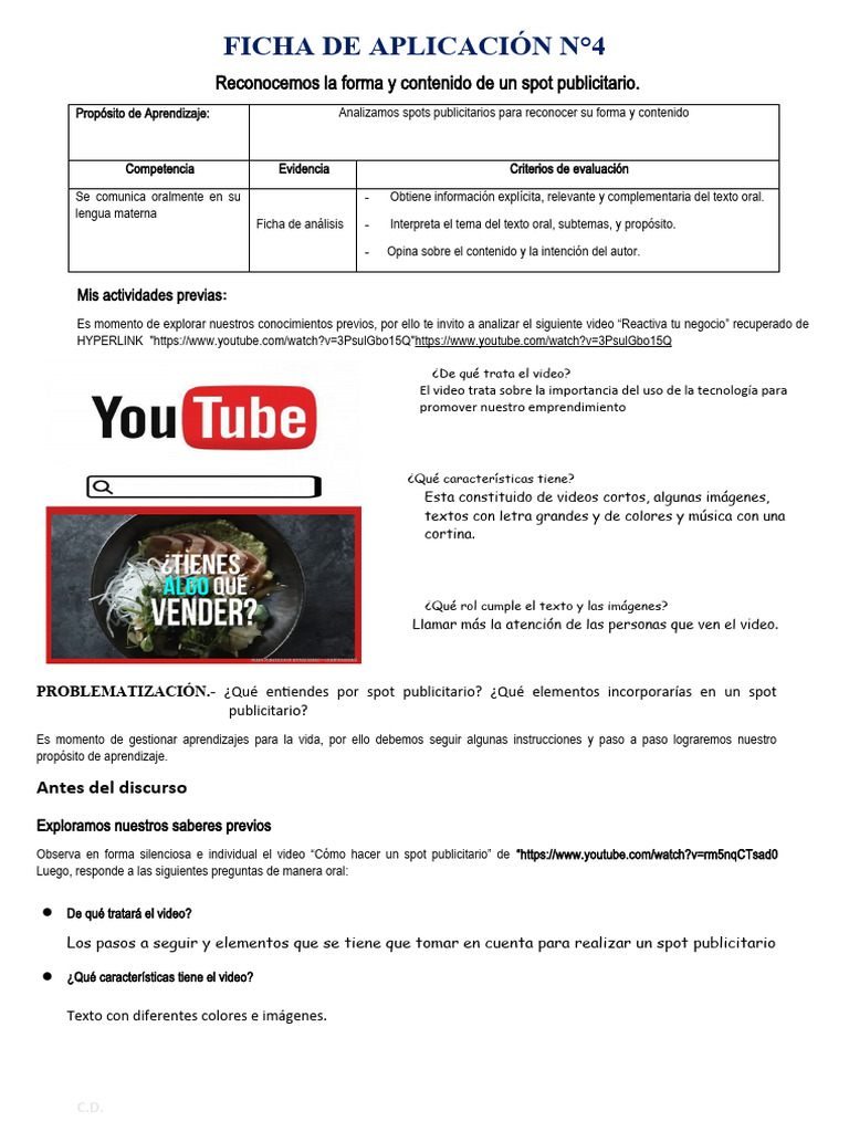 FICHA DE APLICACIÓN N° 04 diego | PDF