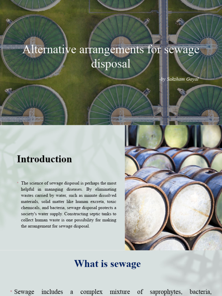 Alternative Arrangement For Sewage Disposal | PDF