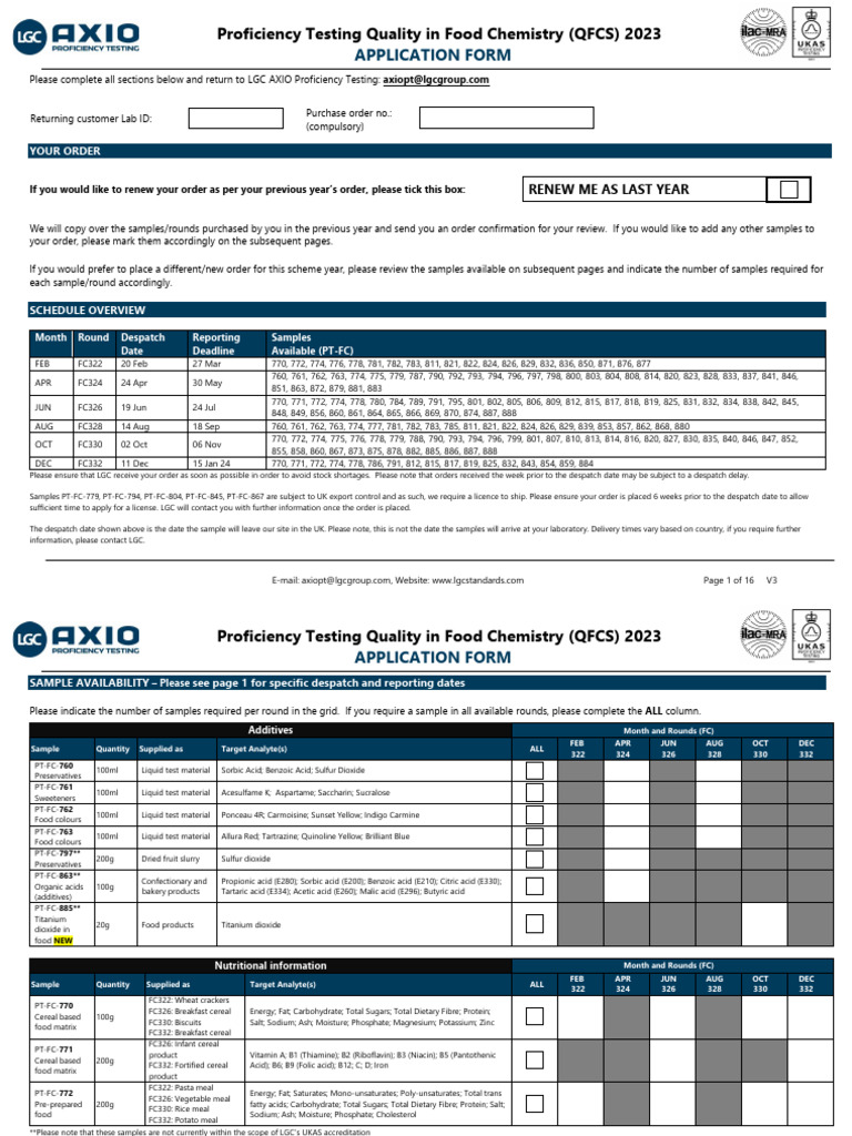 LGC AXIO QFCS Web+Application+Form+2023 | PDF | Omega 3 Fatty Acid ...