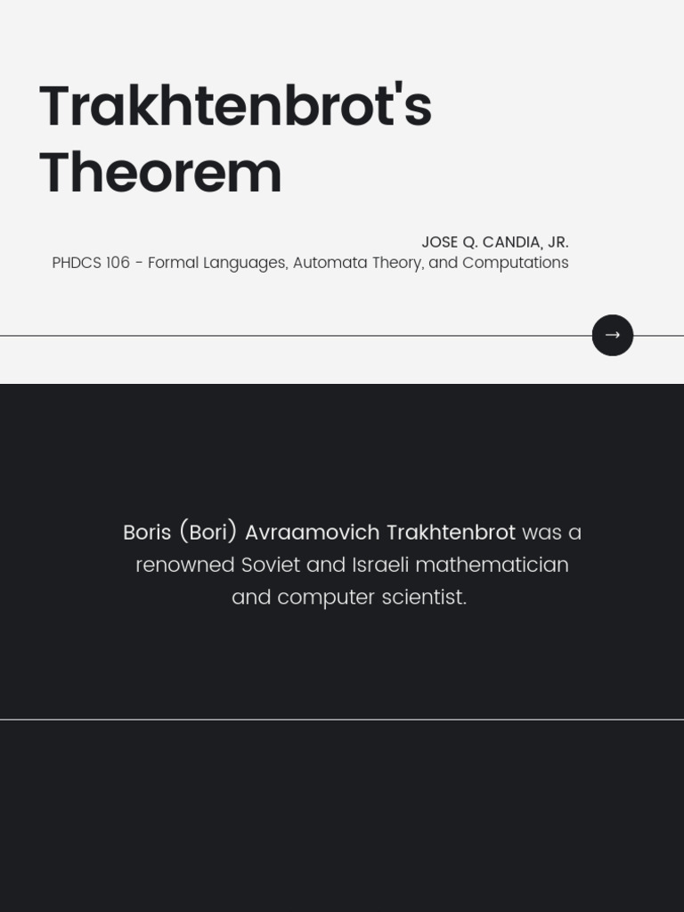 Candia - Trakhtenbrot's Theorem | PDF | Computational Complexity Theory | Mathematical Logic