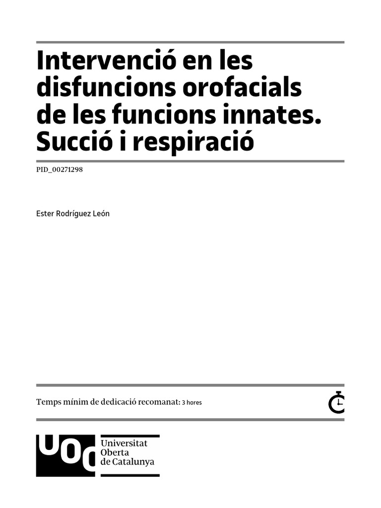Intervenció en Les DO de Les Funcions Innates - Succió - Respiració | PDF