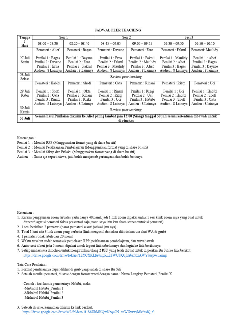 Jadwal KPL 1 - Rev 1 | PDF