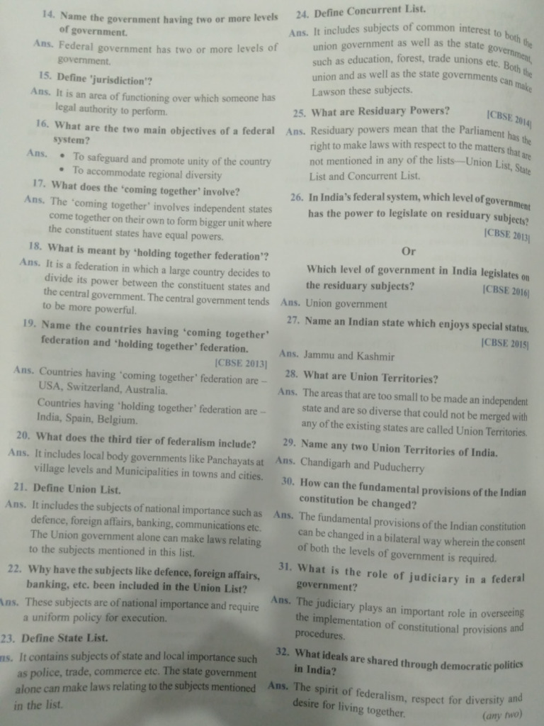 Federalism Notes | PDF