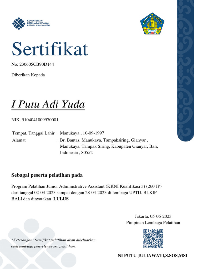 Certificate | PDF