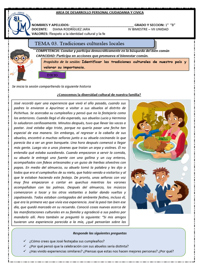 Tradiciones Culturales en la Familia | PDF