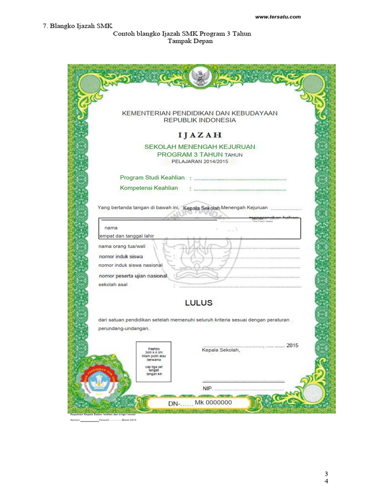 Blangko SMK | PDF