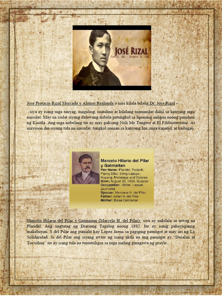 Mga Manunulat Sa Panitikang Filipino | PDF