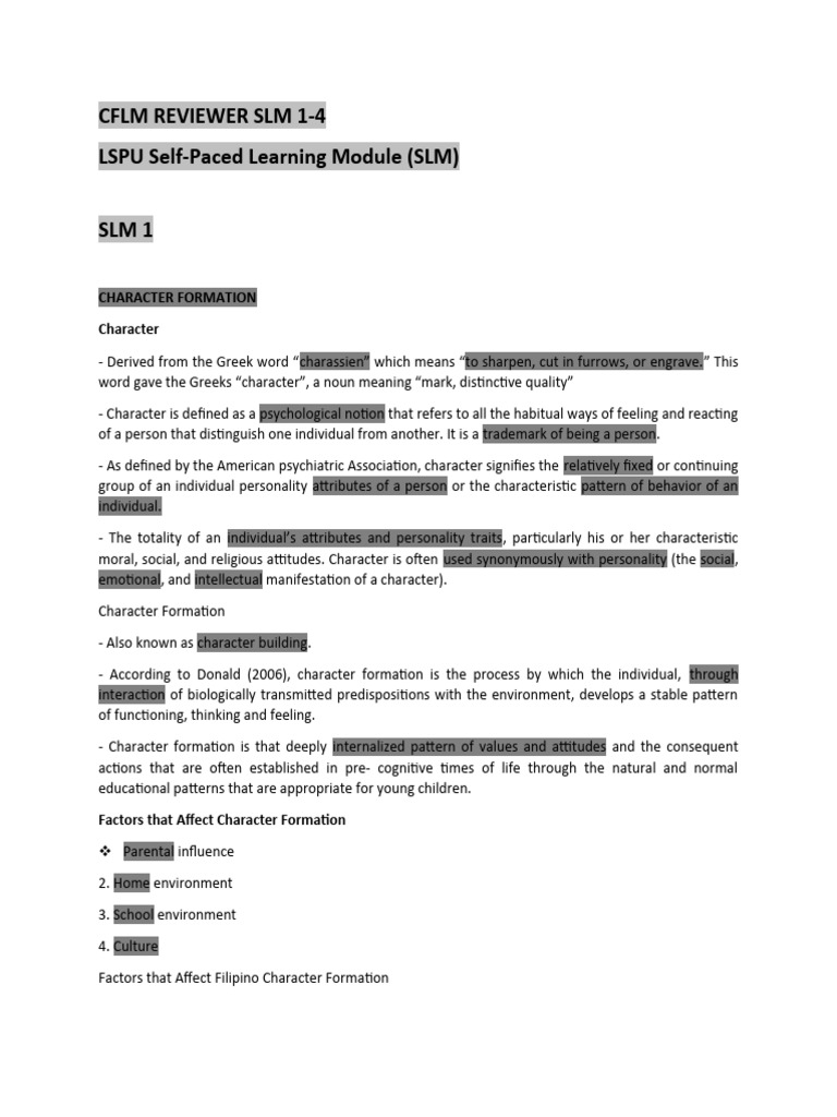 CFLM Reviewer SLM 1 4 | PDF