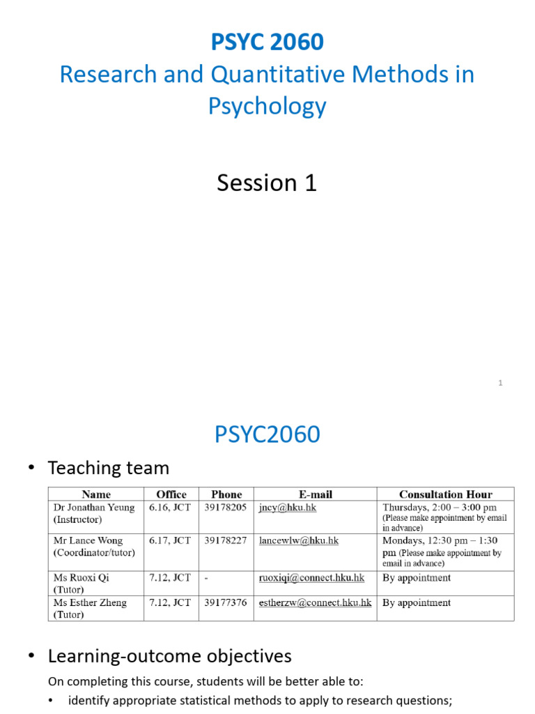 PSY - 2060 - 2023H2 - Session 01 | PDF | Standard Deviation | Level Of ...