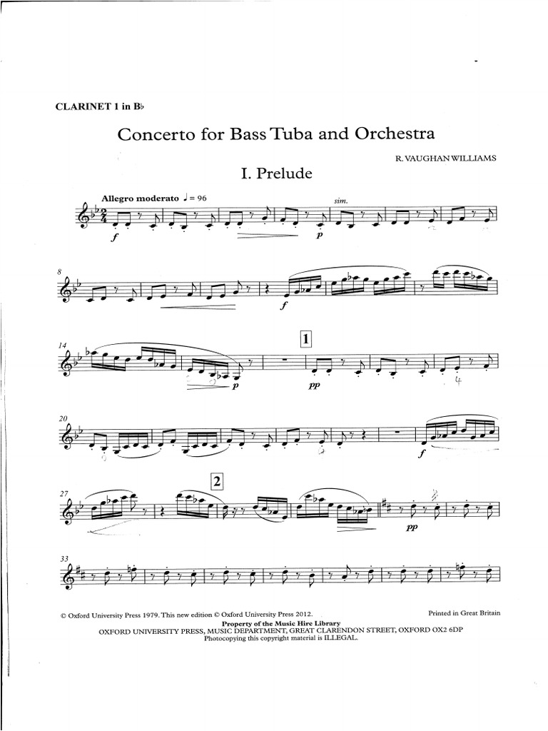04 R.v.williams Tuba Concerto Cl.I | PDF