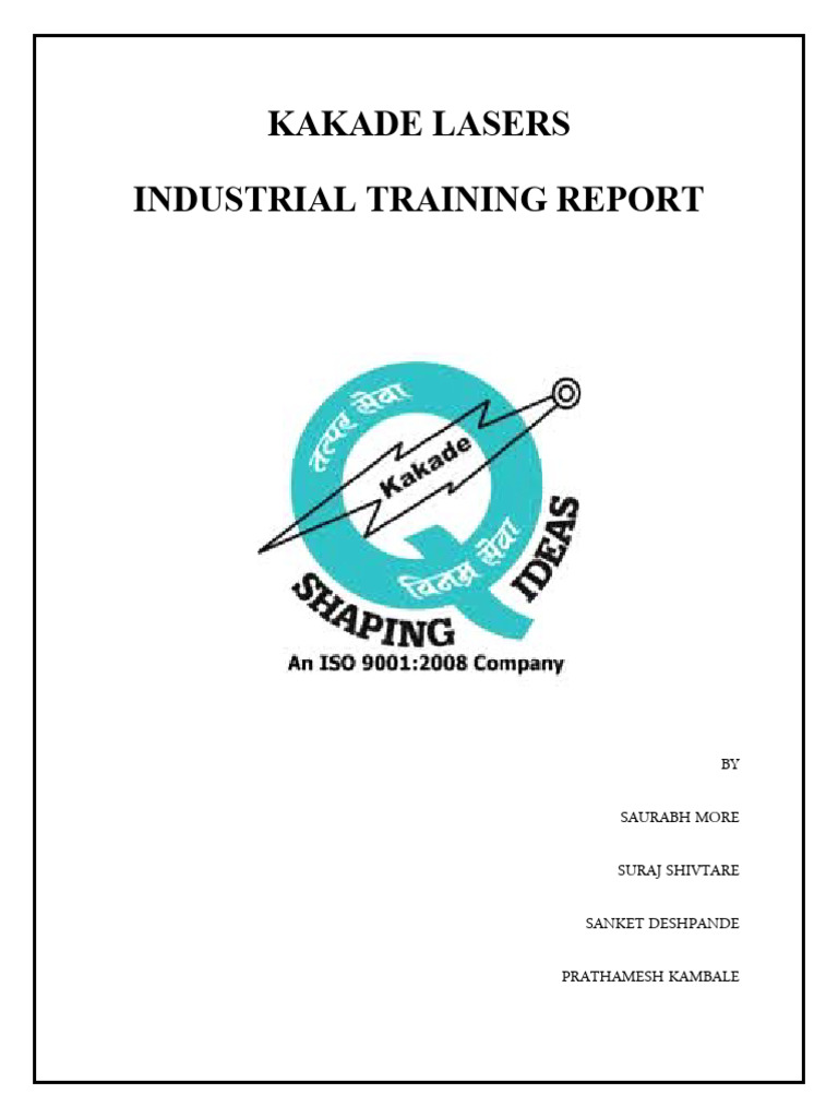 Kakade Laser ITR Final Report | PDF | Numerical Control | Laser