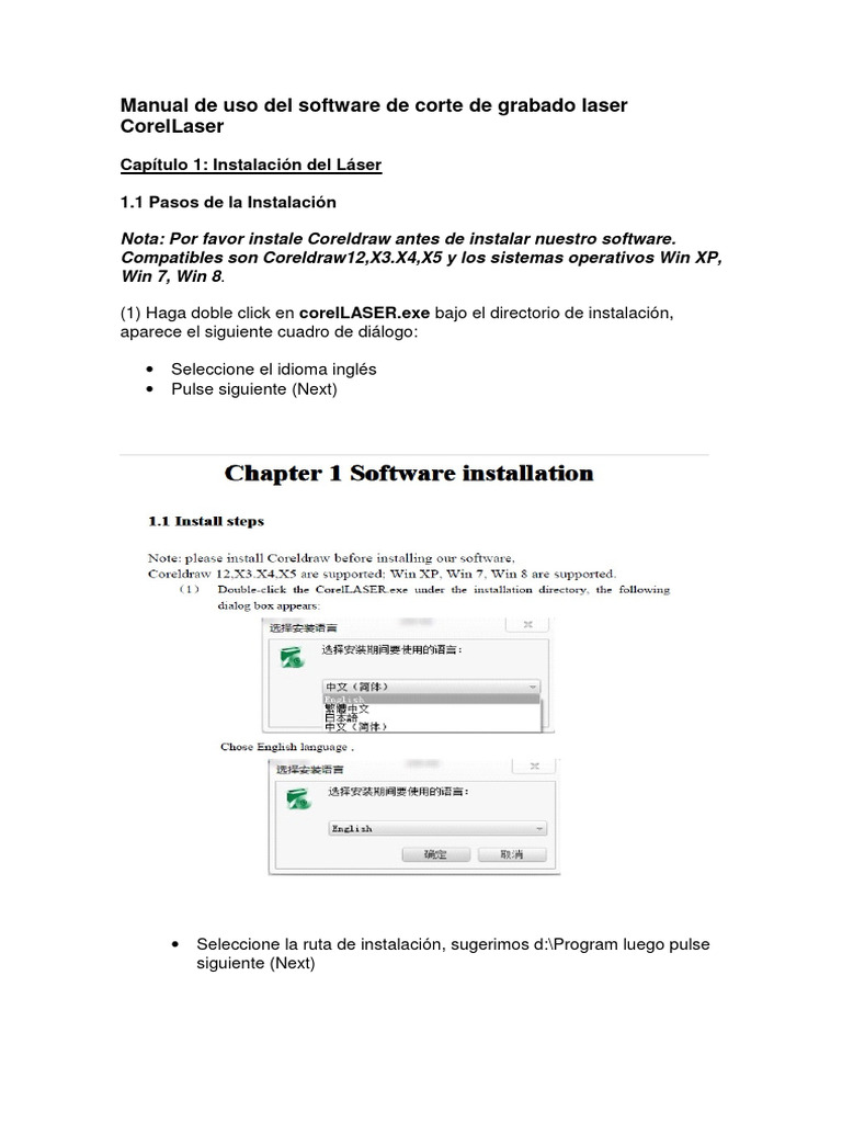 Manual Corellaser Esp | PDF | Haga doble clic | Ciencias de la Computación