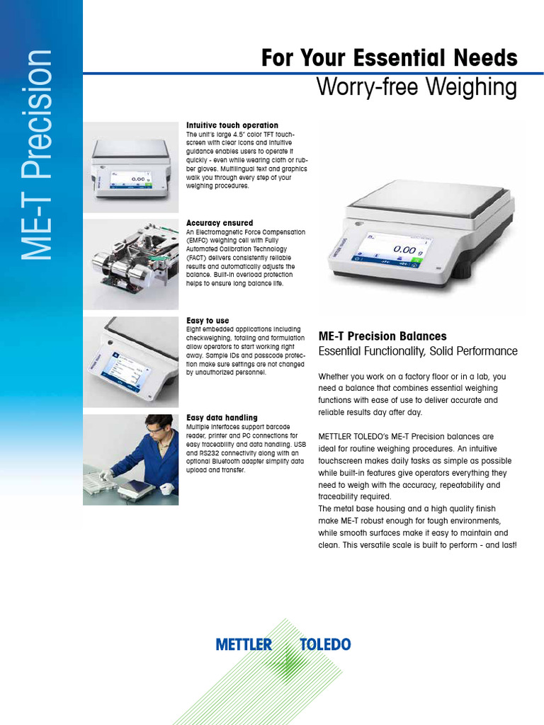 ME5002TE Mettler Toledo 11335-62-7-Ds-Me-T-Precision-En | PDF ...