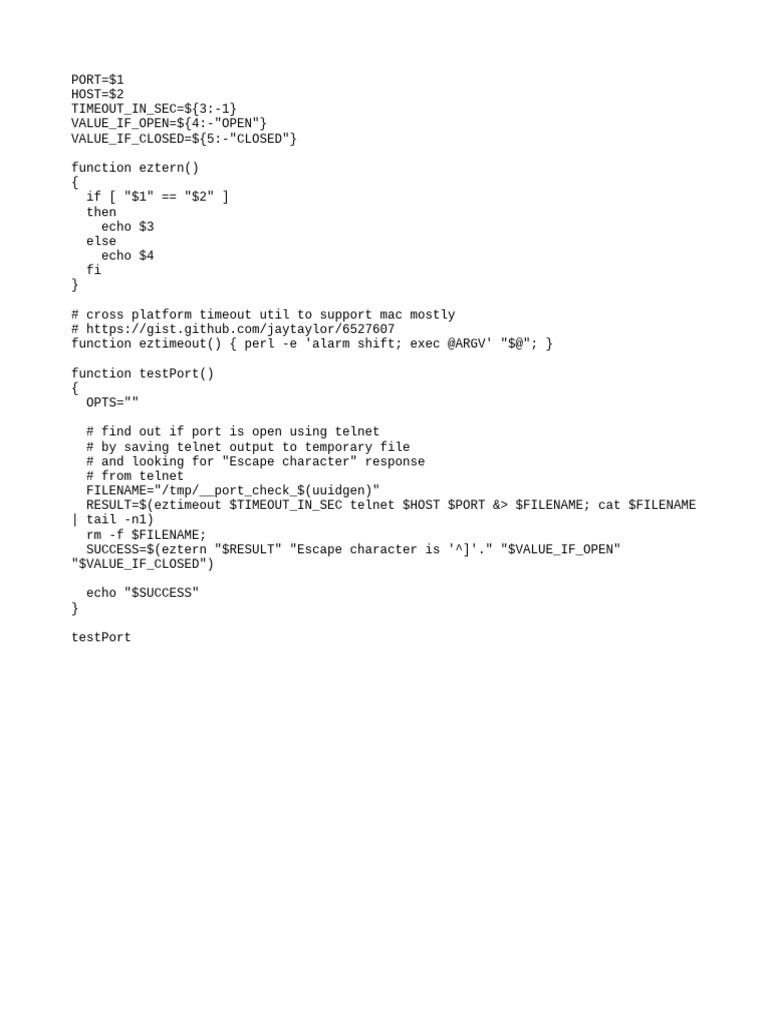 Check Port Open | PDF