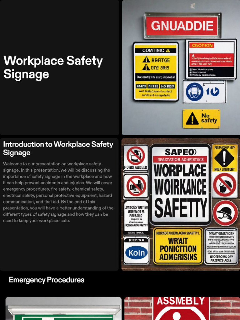 Workplace Safety Signage | PDF