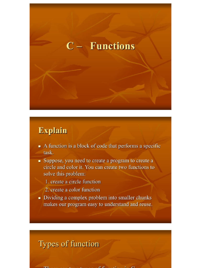 C Functions Pdf 9587