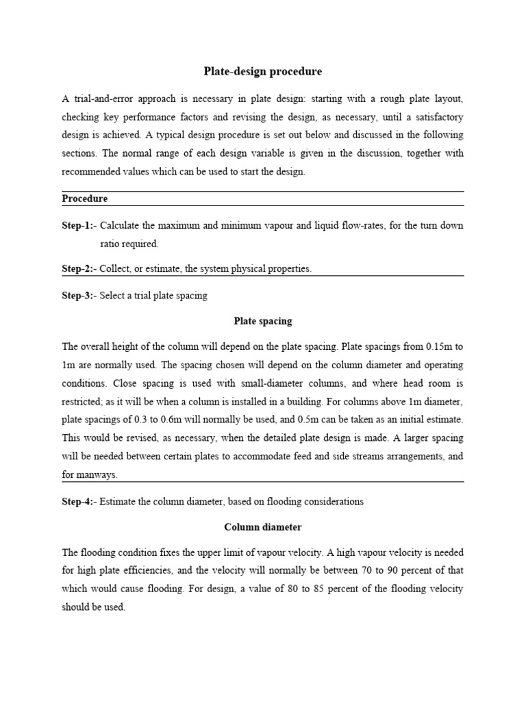 Plate Hydraulic Design Procedure | PDF Plate Hydraulic Design Procedure | PDF