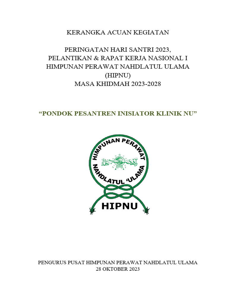 Narsum - KAK HSN, Pelantikan-Rakernas HIPNU Narsum | PDF
